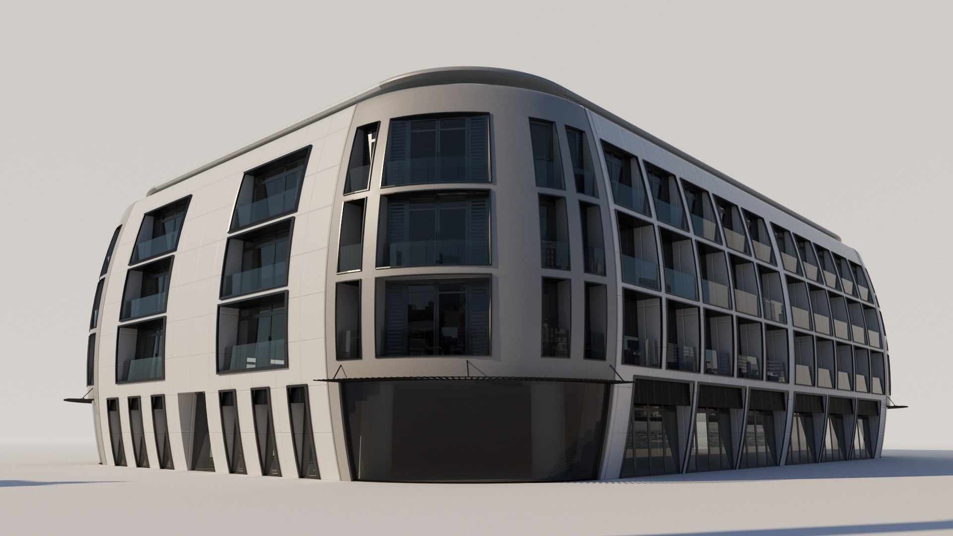 Oval Shape Residence 3D Model - TurboSquid 1785531