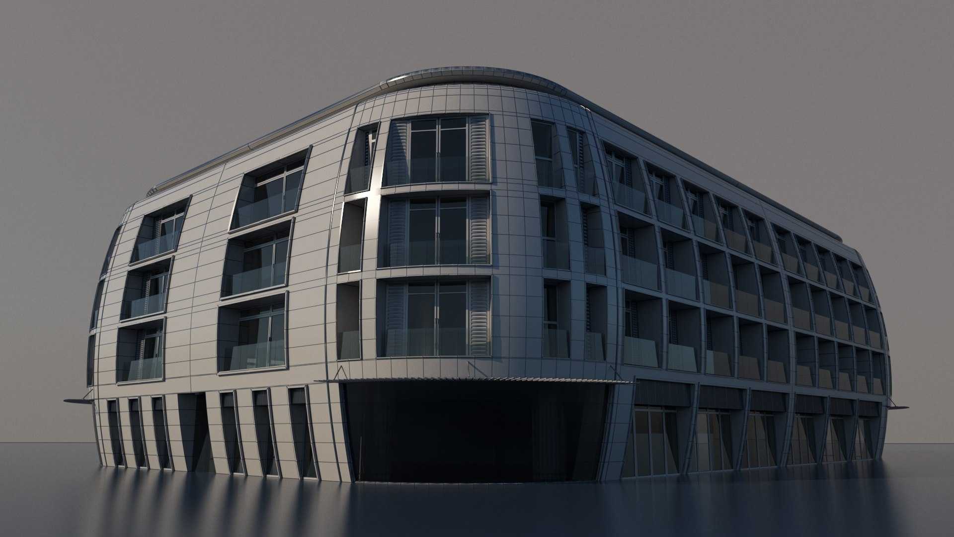 Oval Shape Residence 3D Model - TurboSquid 1785531