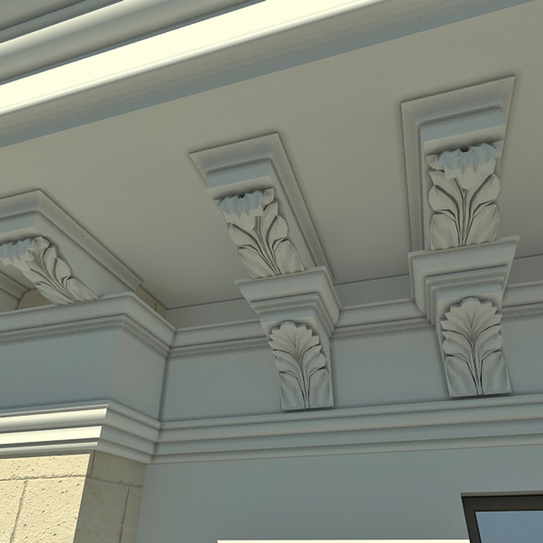 3d Building Classical Style Model