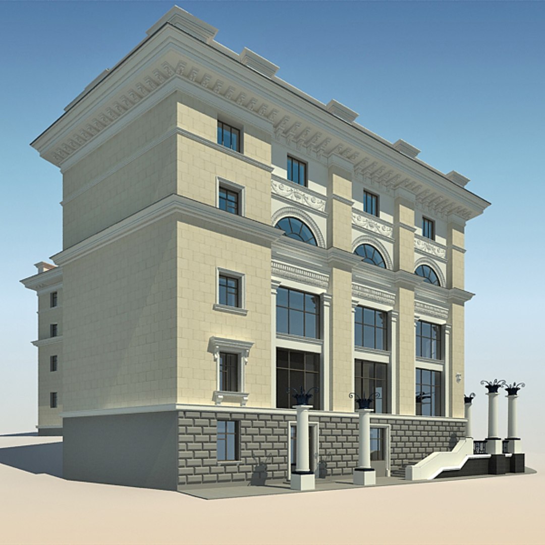 3d building classical style model