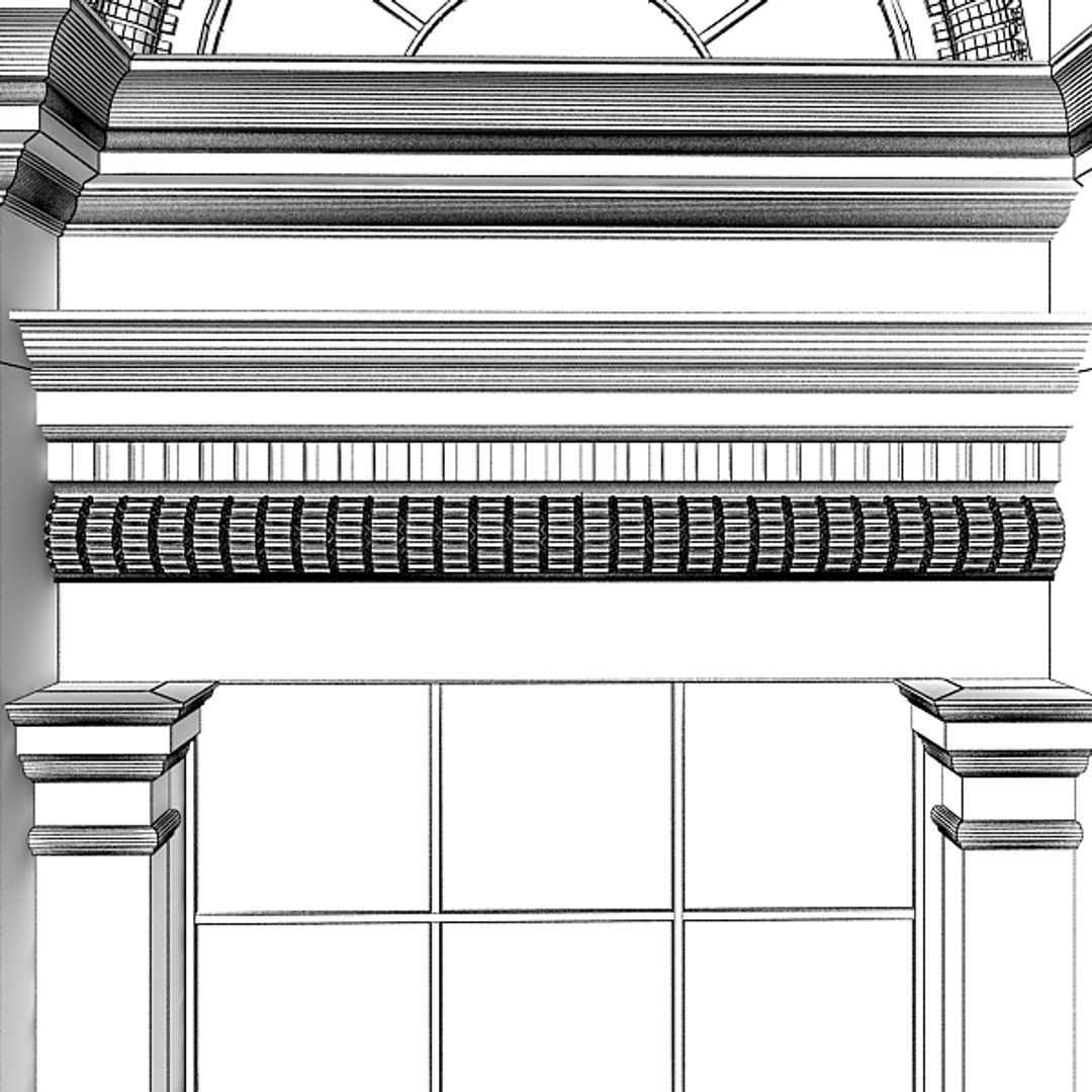 3d Building Classical Style Model
