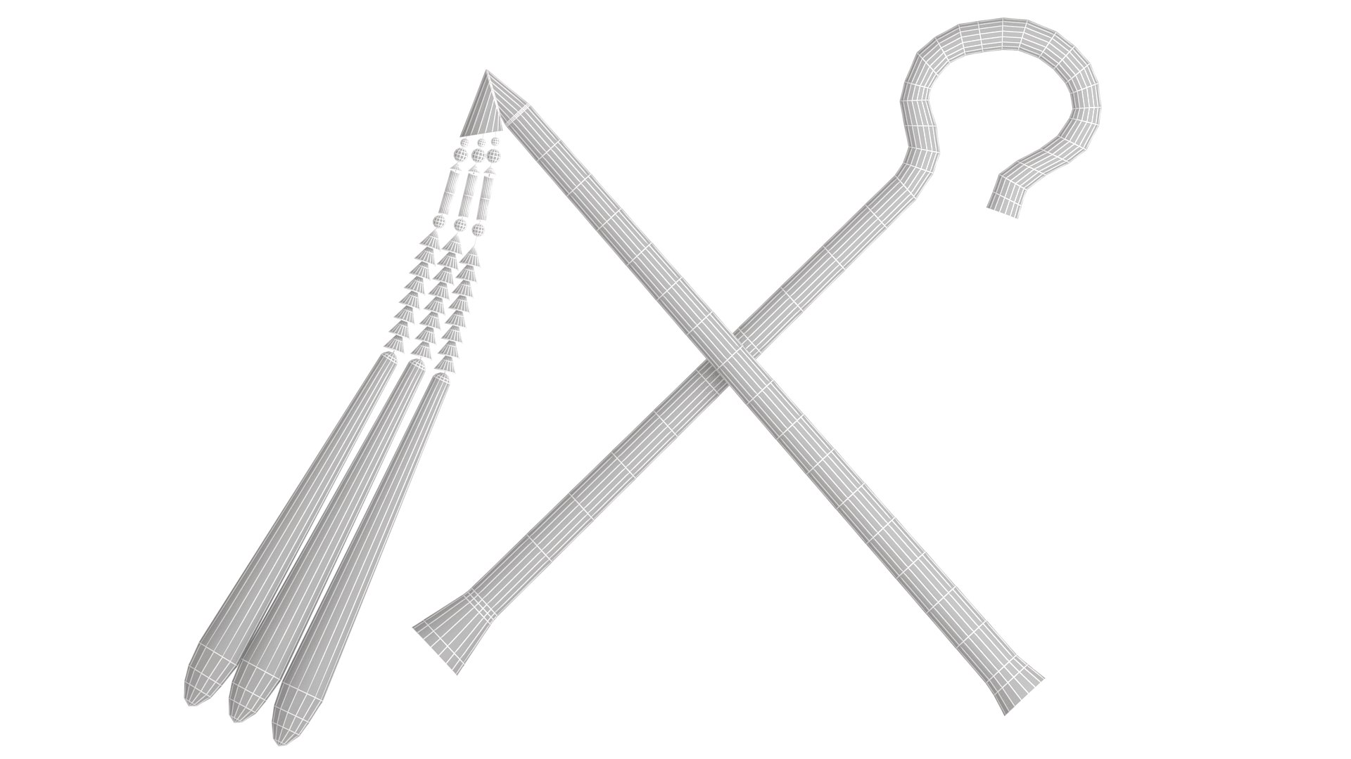 Egyptian Heka And Nekhakha Sceptres 3D - TurboSquid 2120933