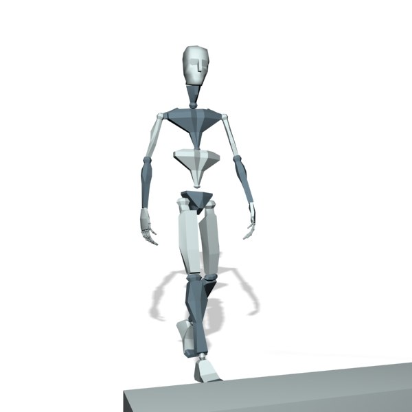 Motion Character Studio Biped walk obstacle cross