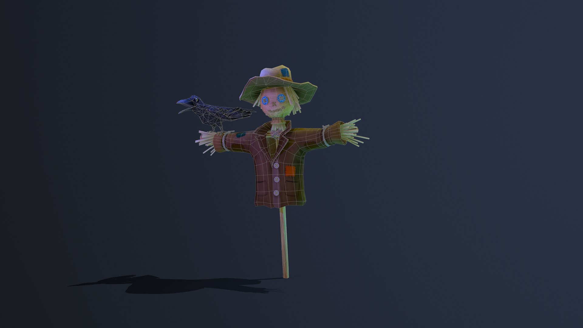 Handpainted Crow Model - TurboSquid 1497211