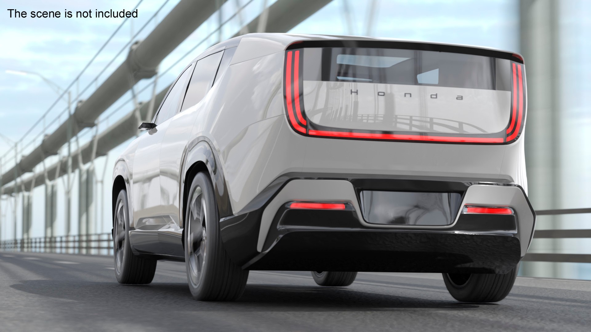 3D Honda 0-Series Concept Crossover 2027 White Rigged Model ...