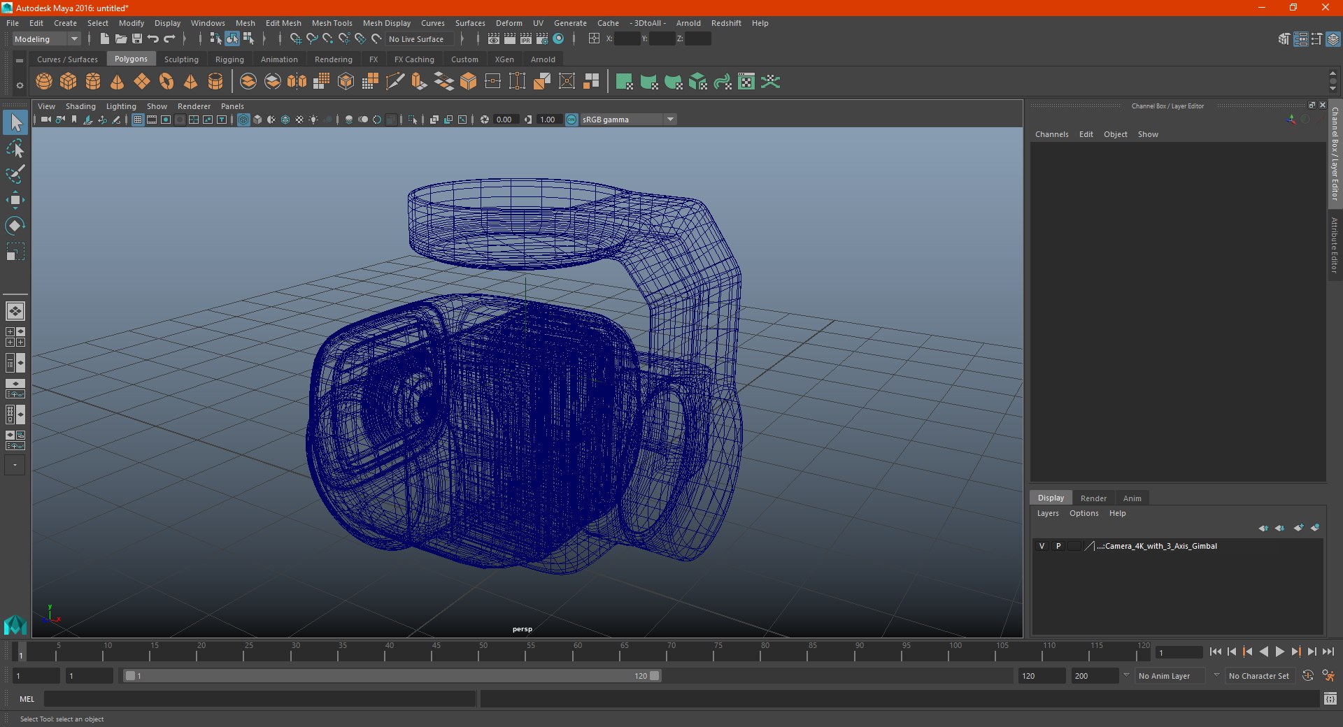 Camera 4k 3 axis 3D model - TurboSquid 1609053