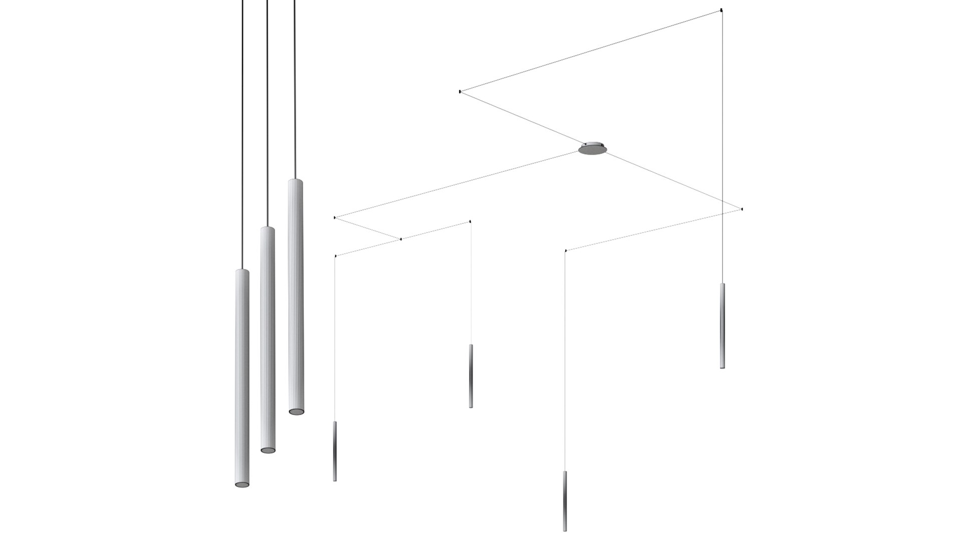 3D ONOK Lighting TUBE SYSTEM cable-mounted pendant lamp - TurboSquid ...