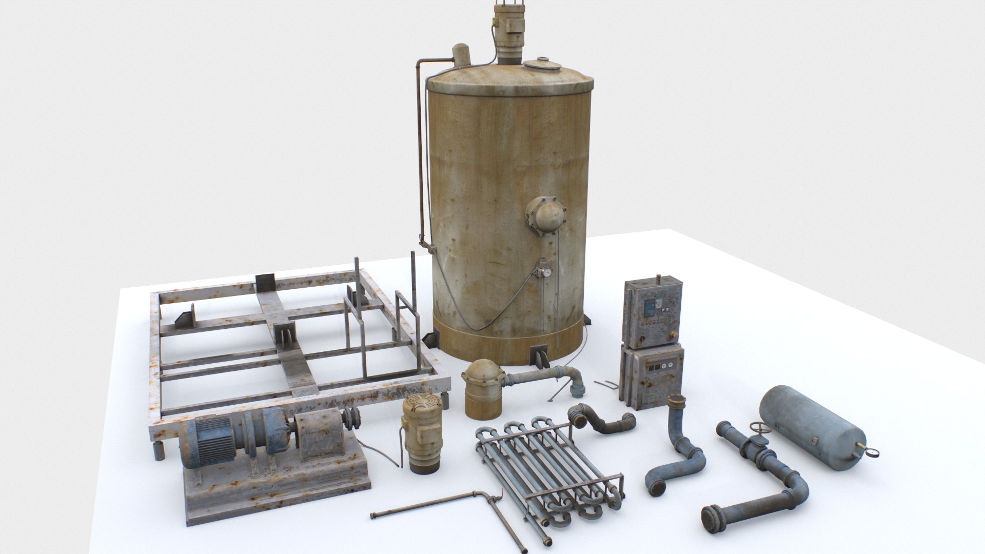 3D Old Industrial Props 2 - TurboSquid 1810065
