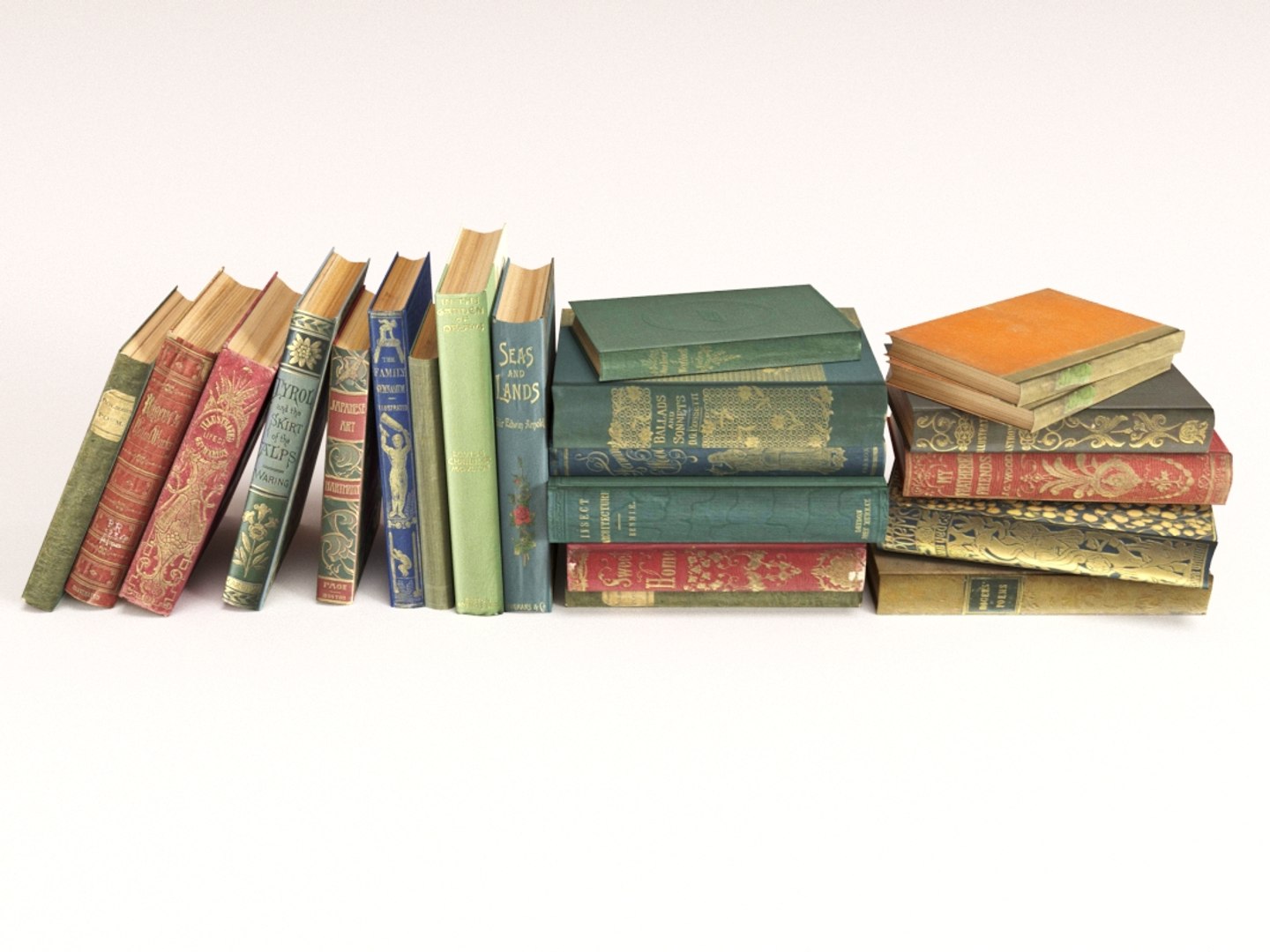 Book Set Model - TurboSquid 1340309