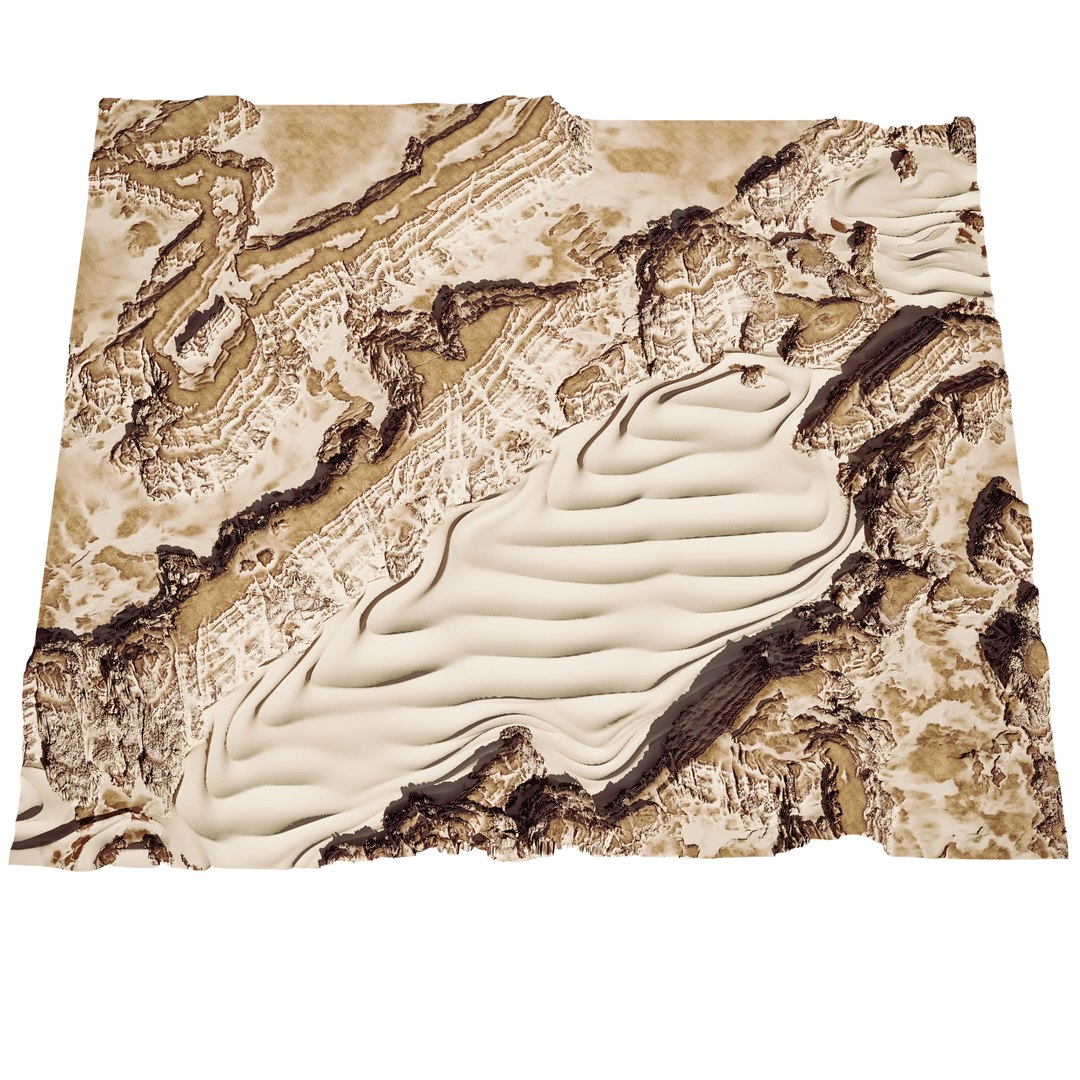 Desert Sand Dunes and Rocks Environment Landscape Terrain 3D model 3D ...