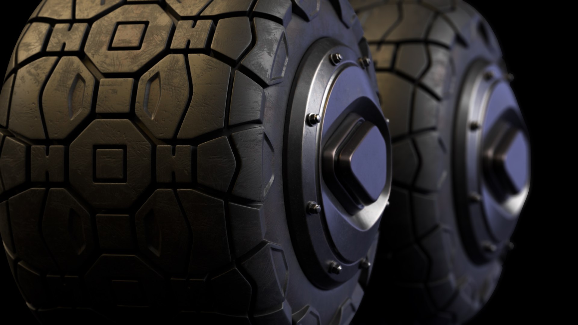 3D Model Sci-Fi Wheel - TurboSquid 1765308