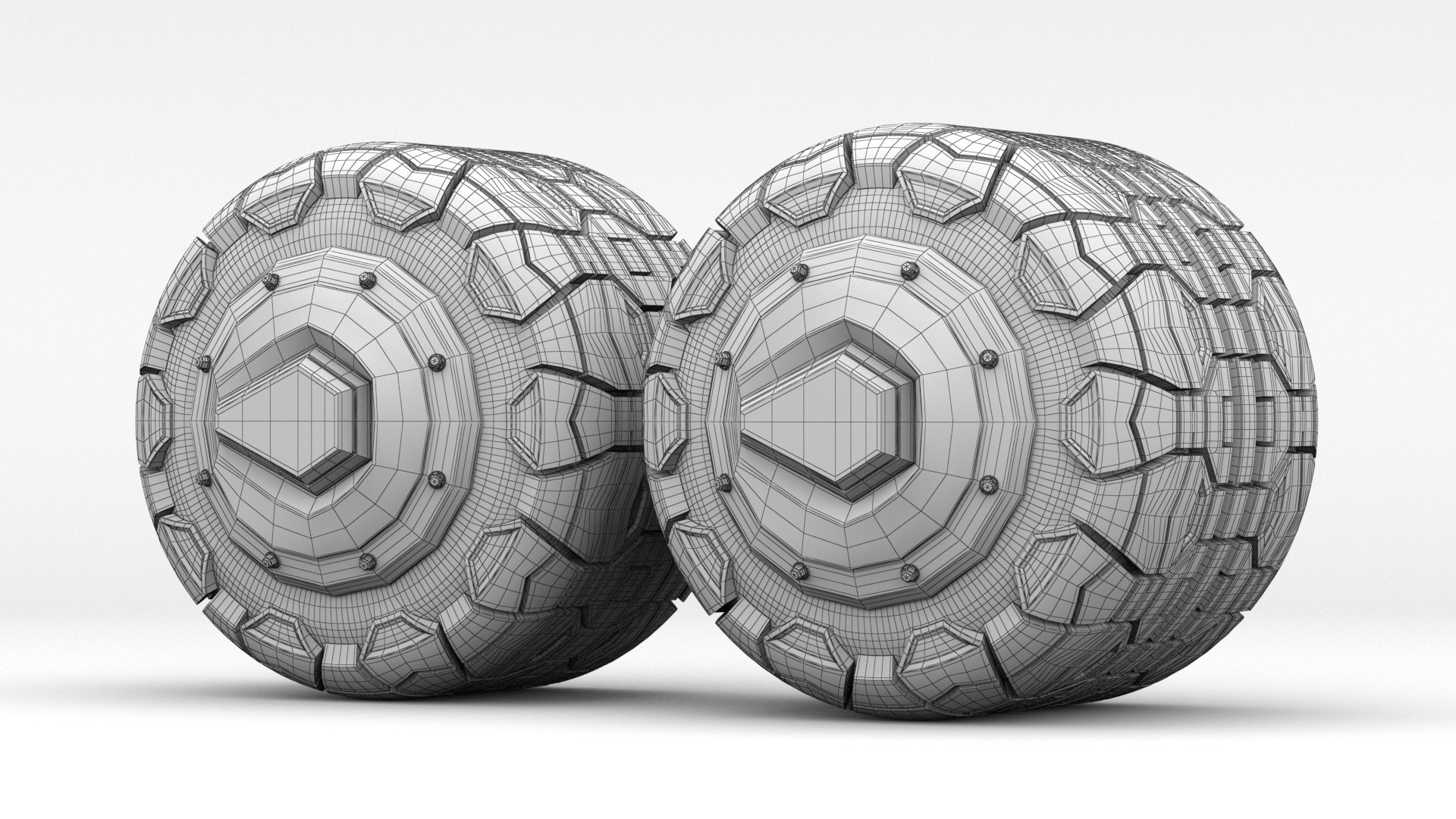 3D Model Sci-Fi Wheel - TurboSquid 1765308