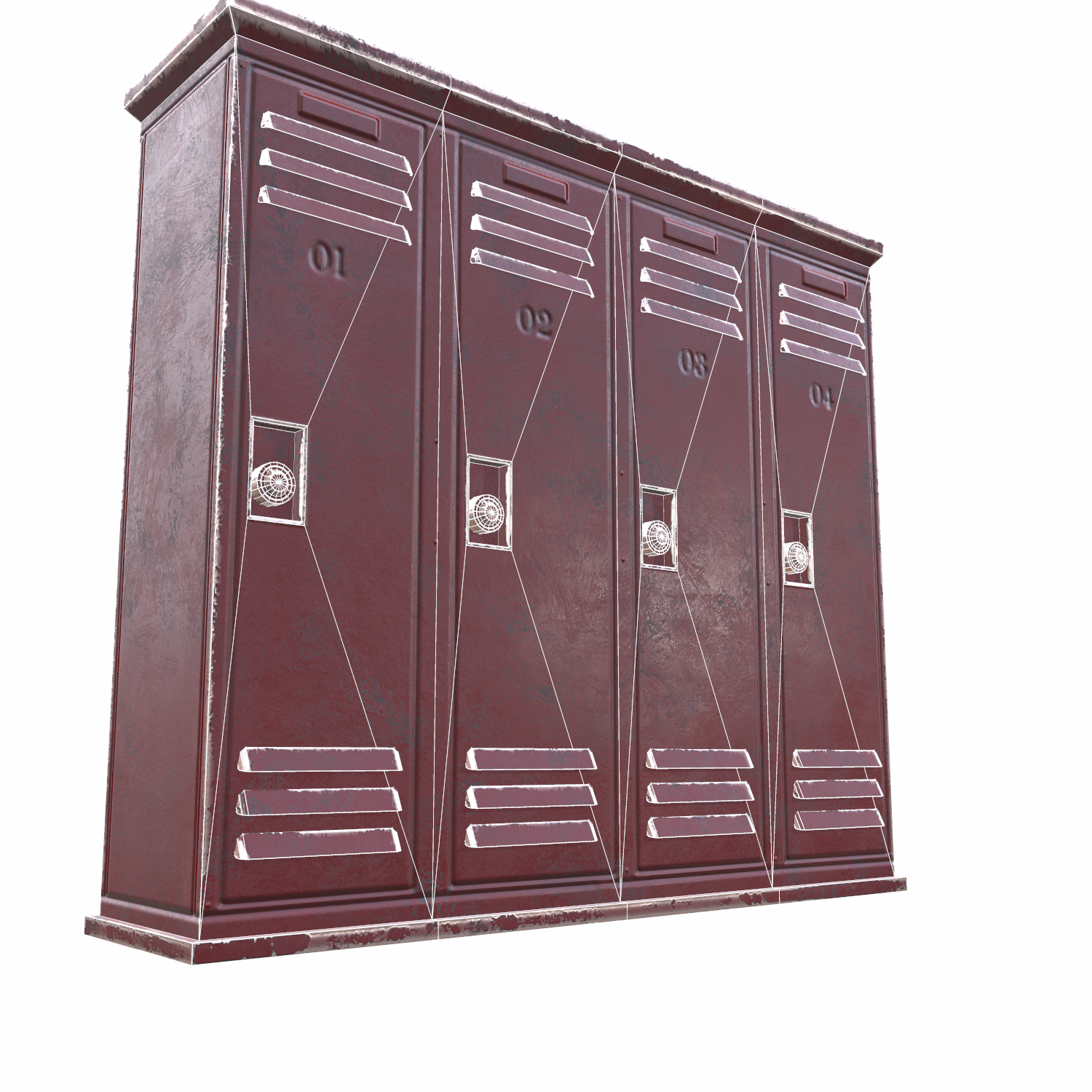 3D lockers04 pbr low-poly model - TurboSquid 1586767