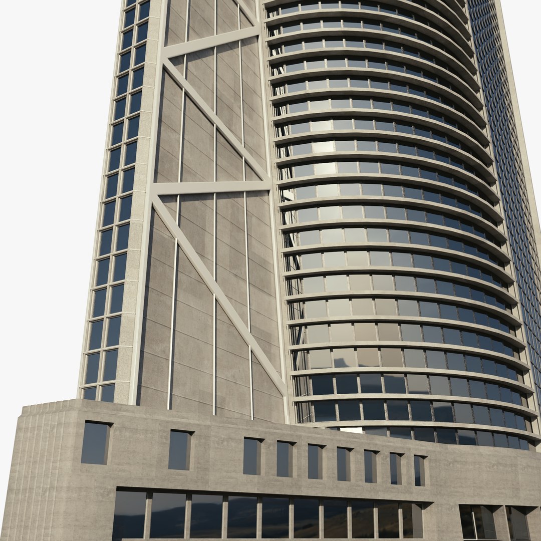 Building Skyscraper City Town Downtown Office Space Work Street ...