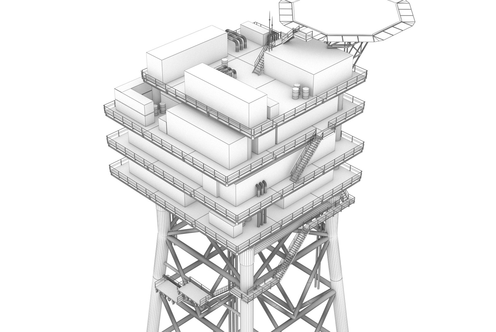 3D Wind Farm Station Wind Turbine - TurboSquid 2042327