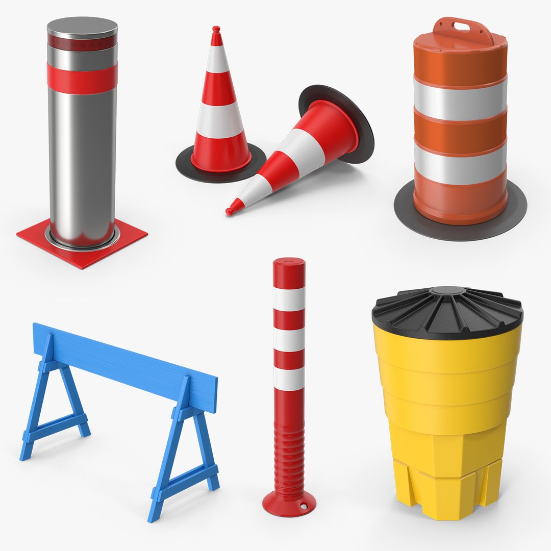 3D Road Barriers Collection - TurboSquid 2123374