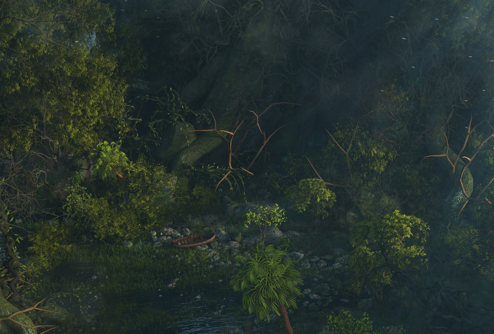 3D Model Fantasy Swamp Tree Cave - TurboSquid 2120168