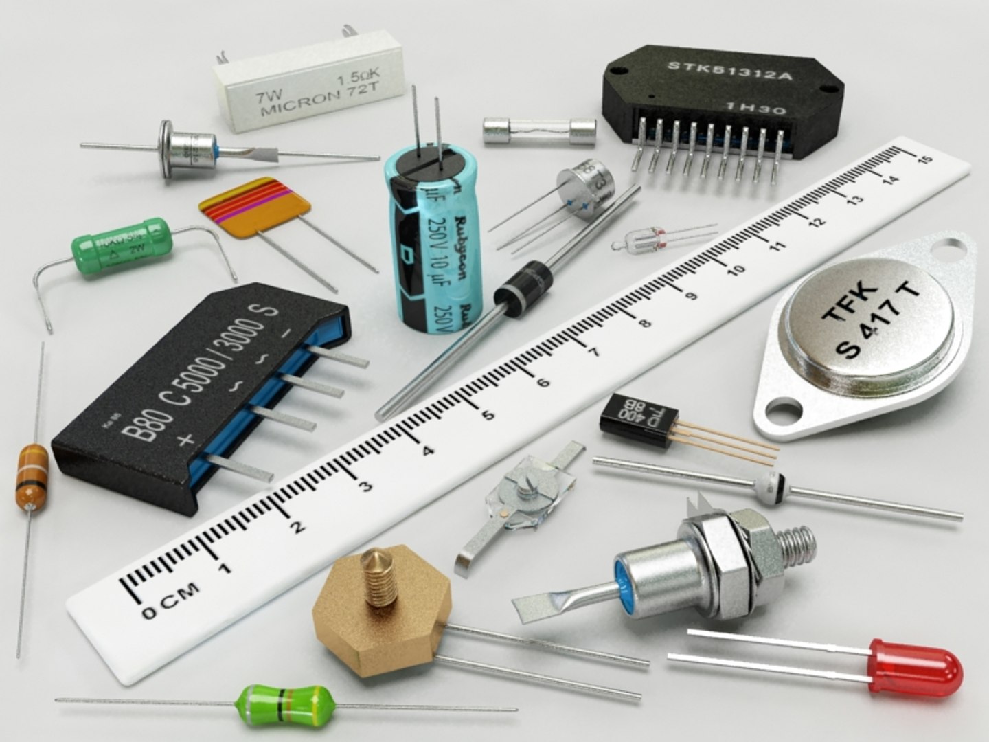 3d Model Electronic Parts Vol 1