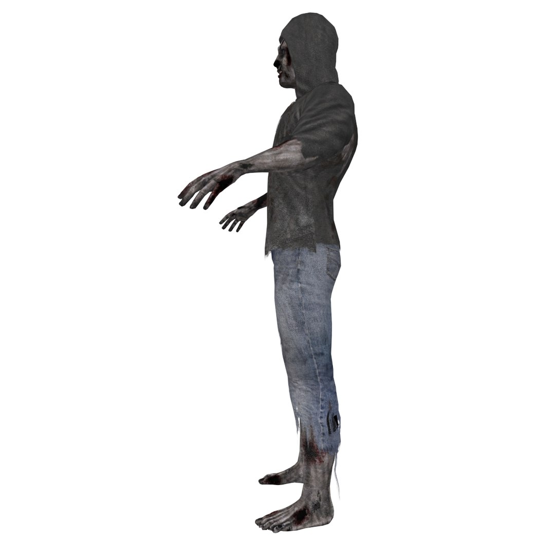3d model rigged zombie