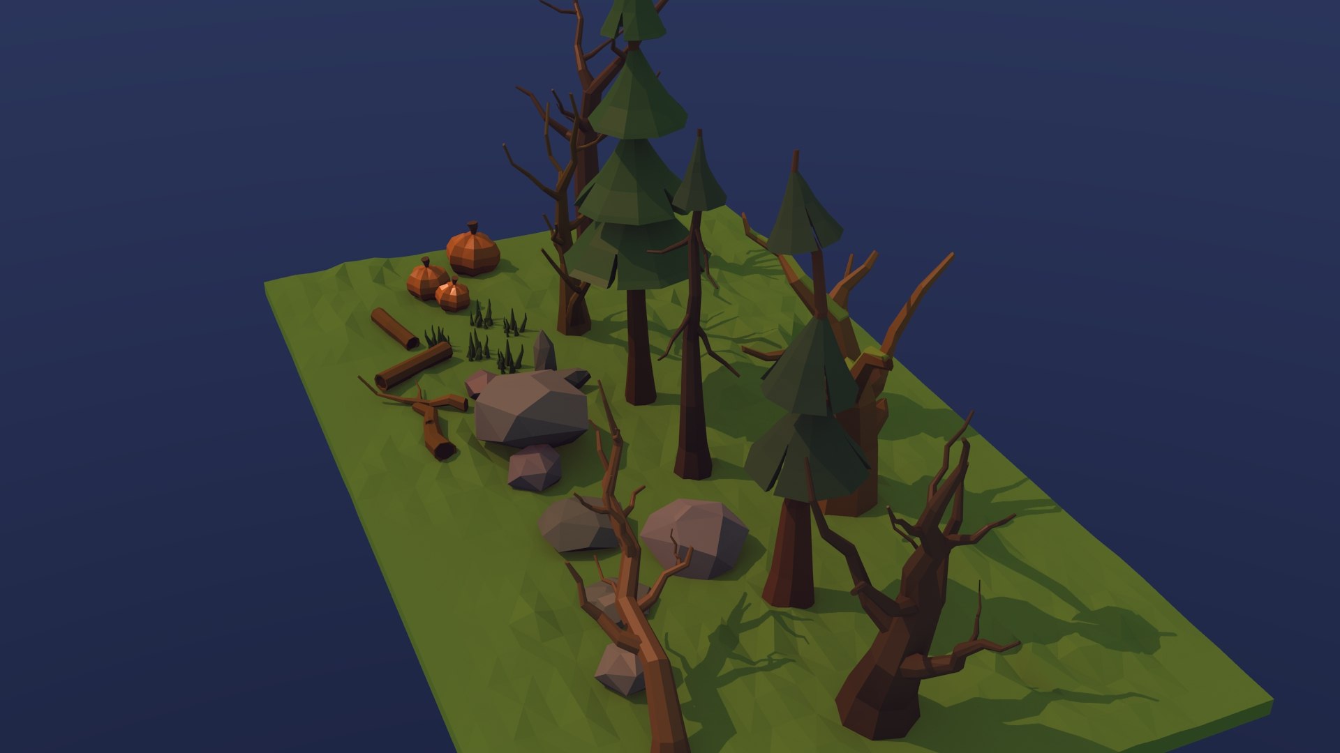 3d Trees Forest