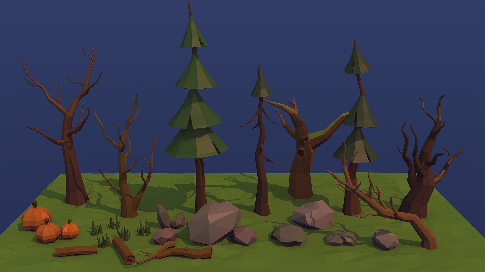 3d Trees Forest