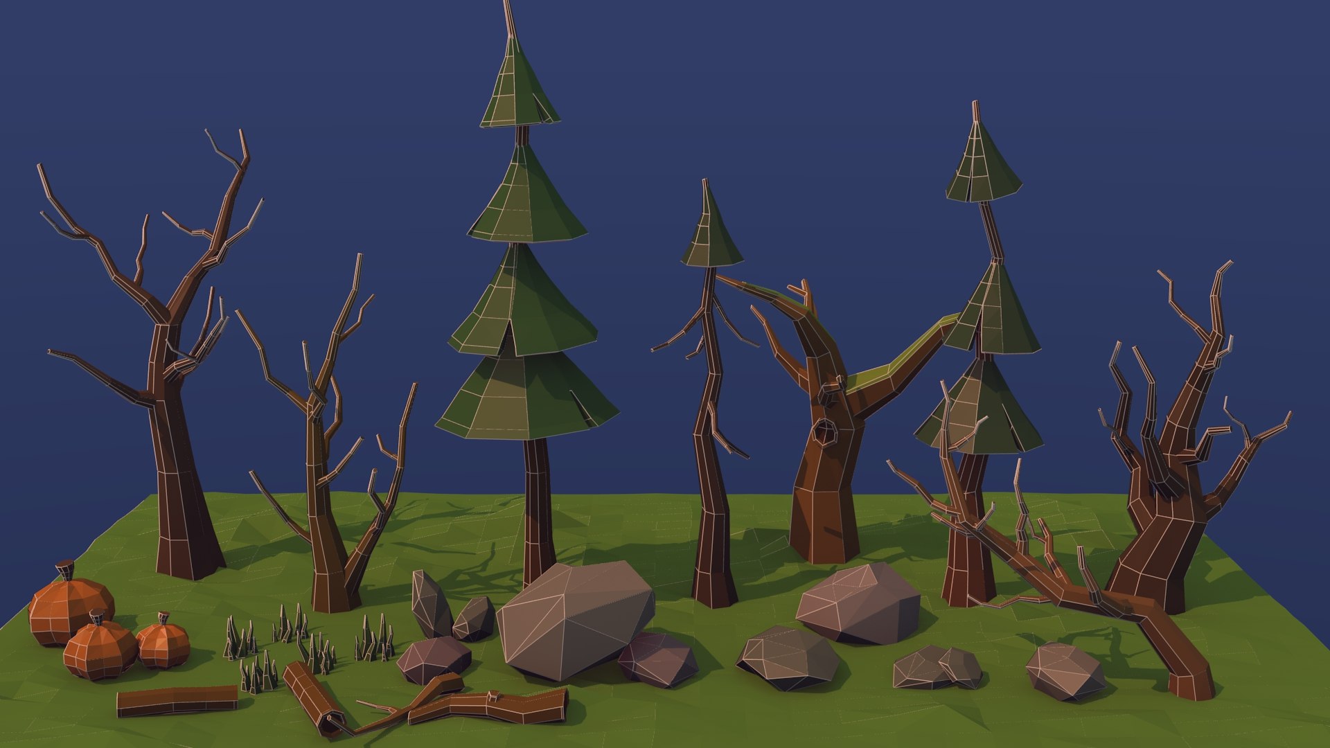 3d Trees Forest