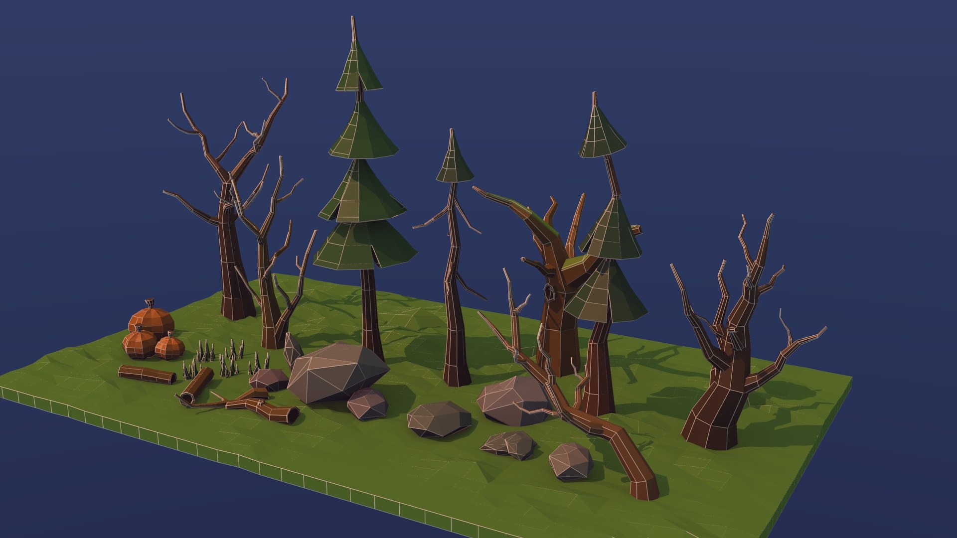 3d Trees Forest