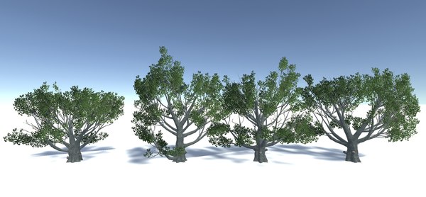 3d model of tree set