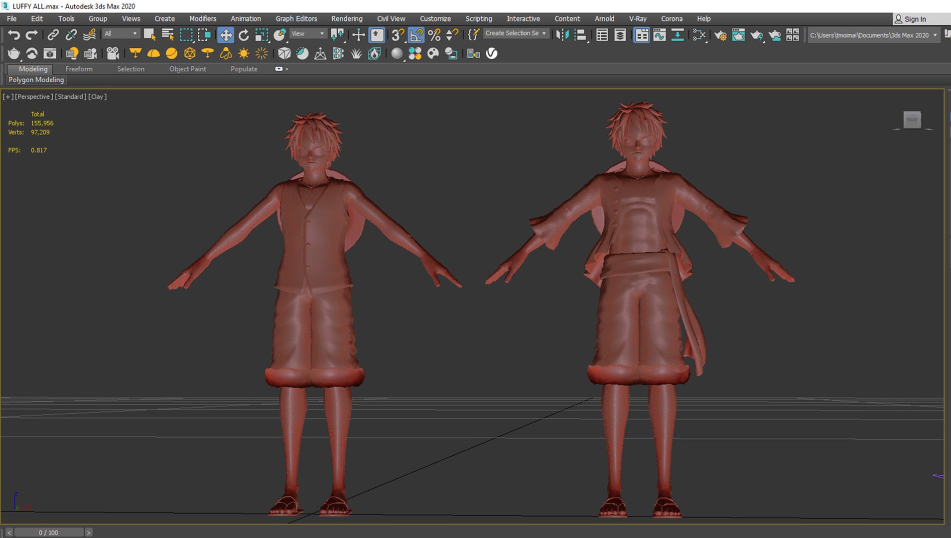 ONE PIECE - LUFFY 3D Model - TurboSquid 2357963