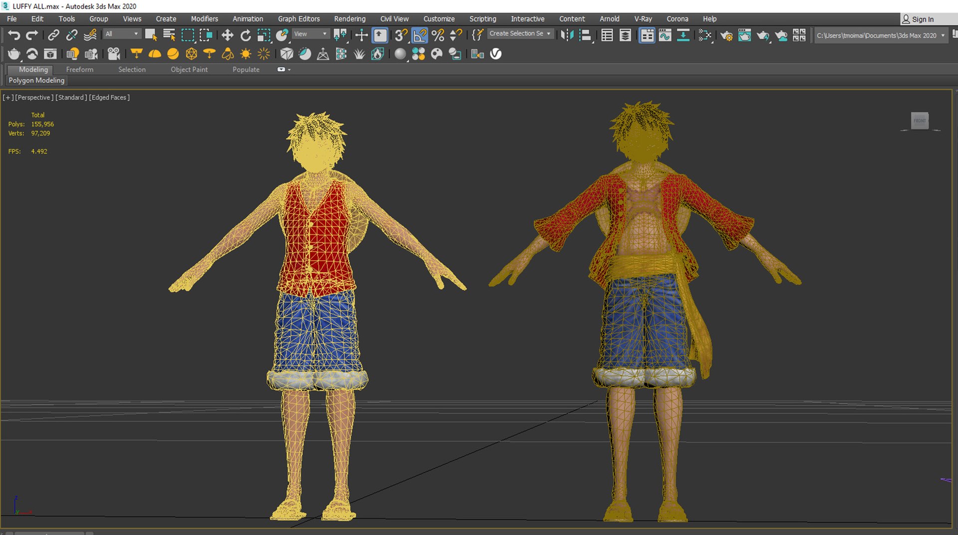 ONE PIECE - LUFFY 3D Model - TurboSquid 2357963