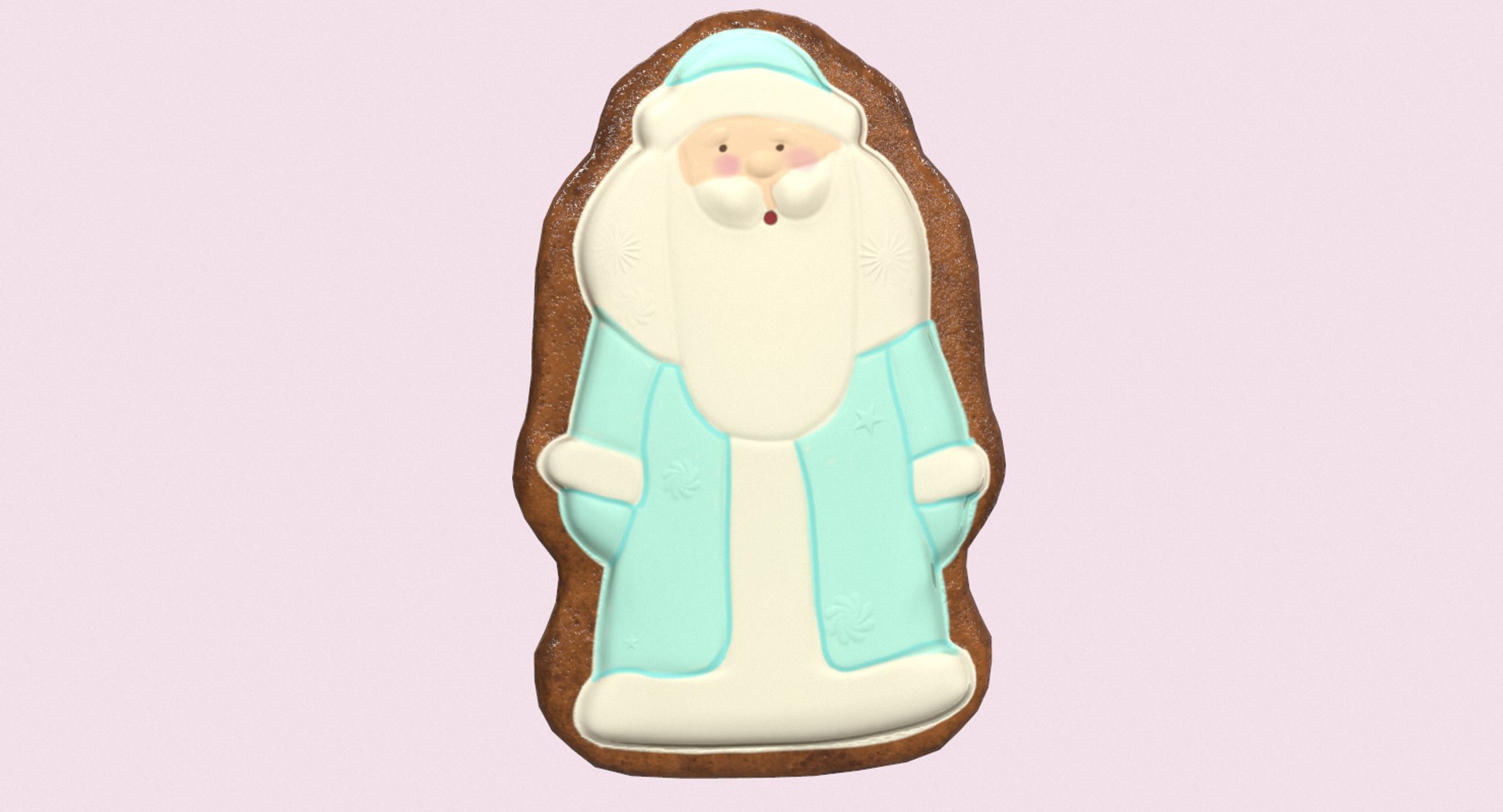 3D gingerbread santa cookie - TurboSquid 1393172
