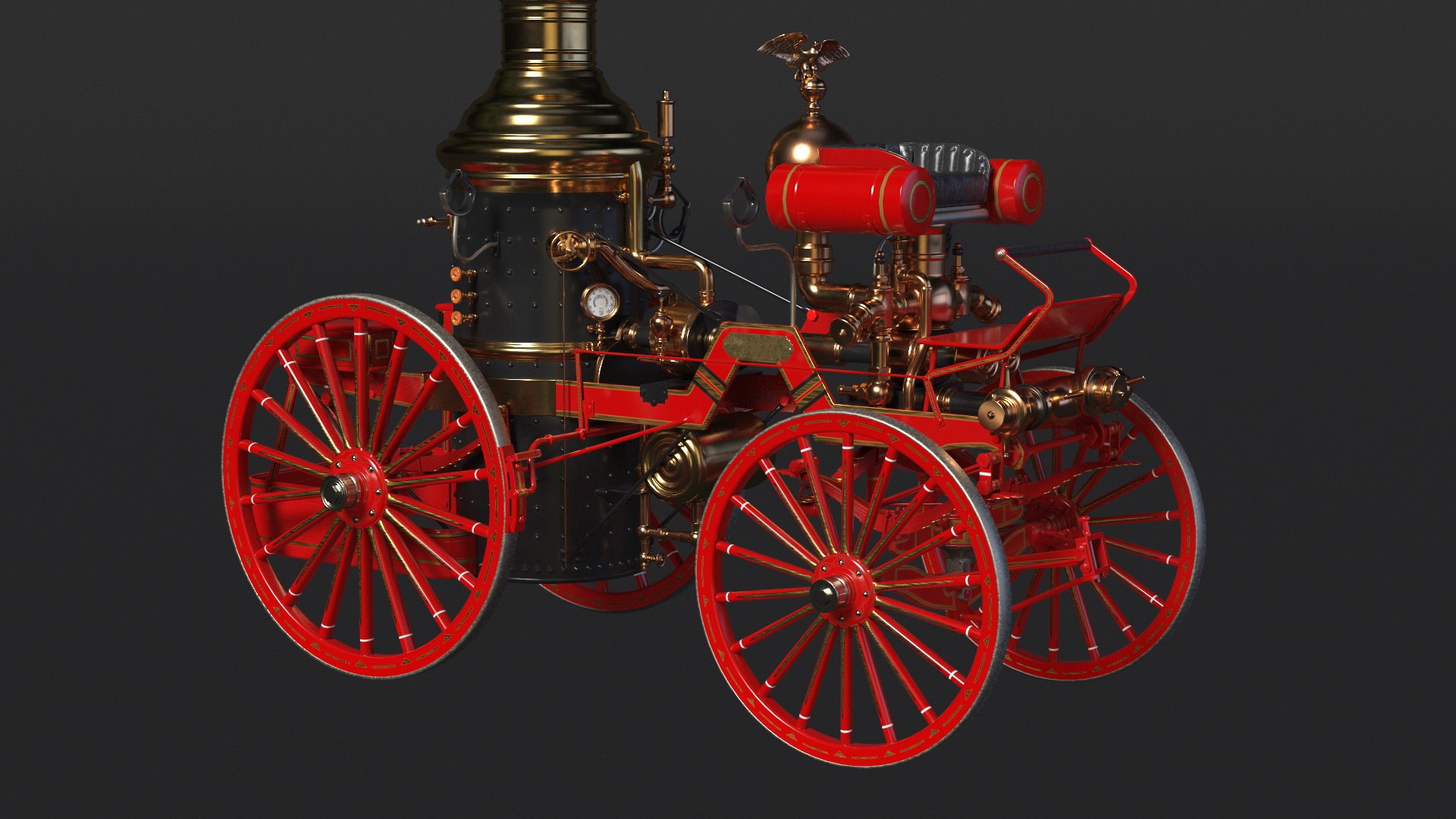 3D Toy Model Steam Fire Engine Christmas Branch - TurboSquid 2348897