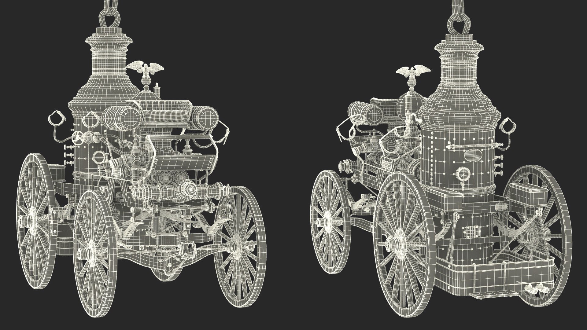 3D Toy Model Steam Fire Engine Christmas Branch - TurboSquid 2348897