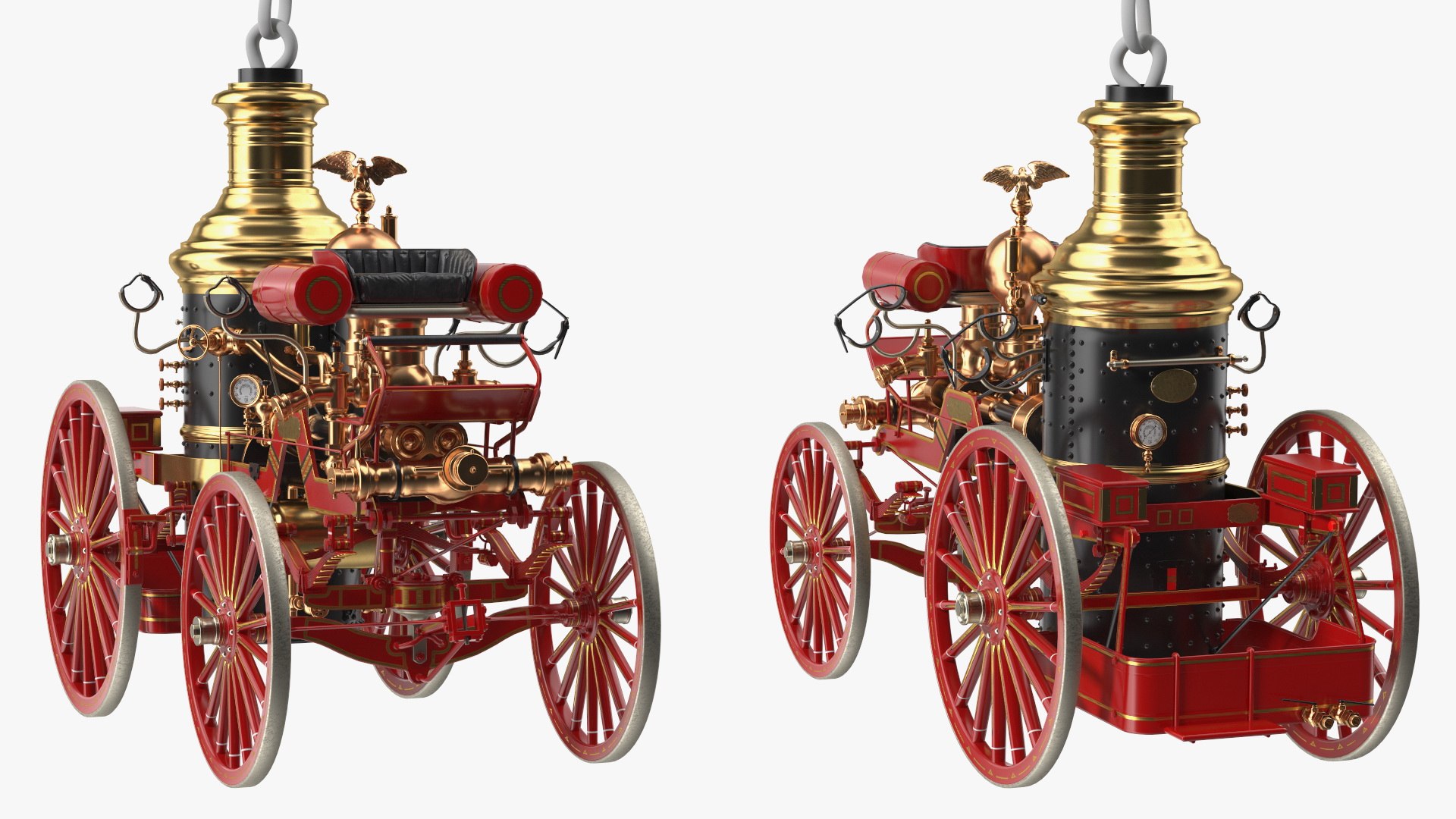 3D Toy Model Steam Fire Engine Christmas Branch - TurboSquid 2348897