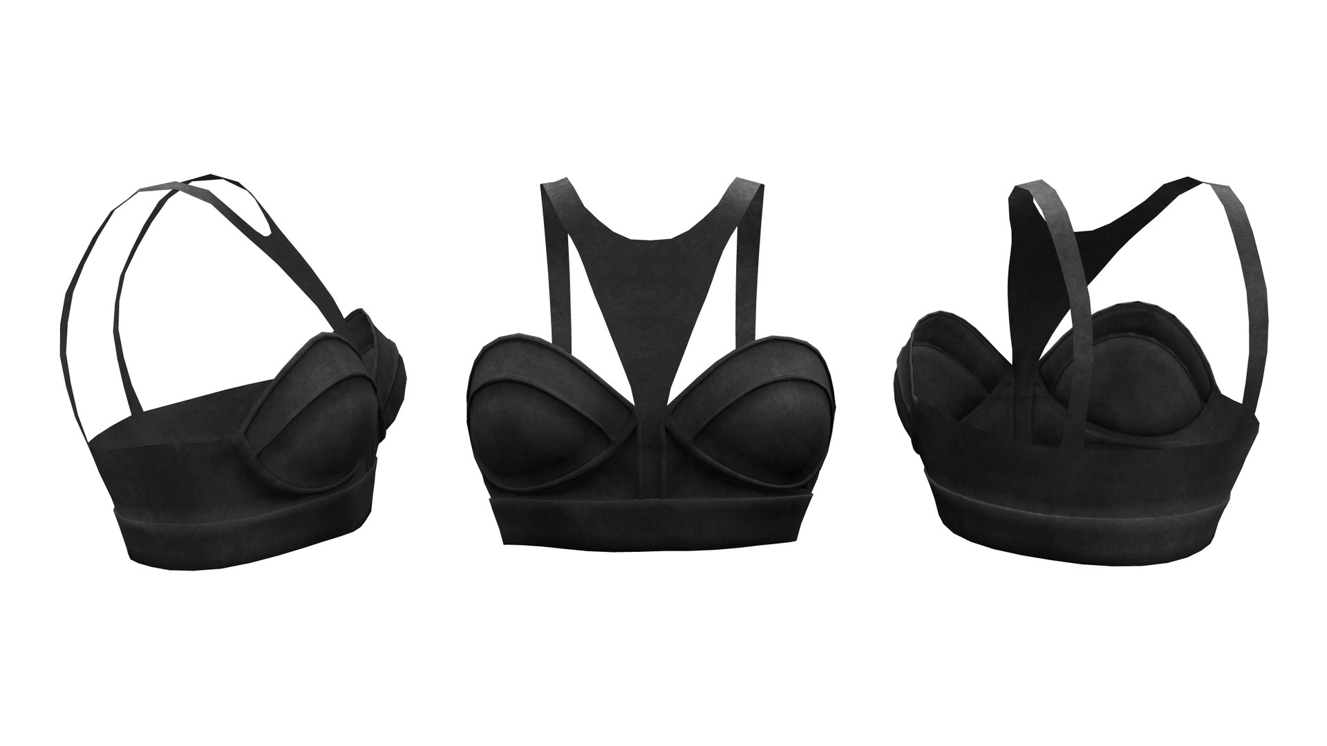 3D Black Bralet Top - TurboSquid 1805479