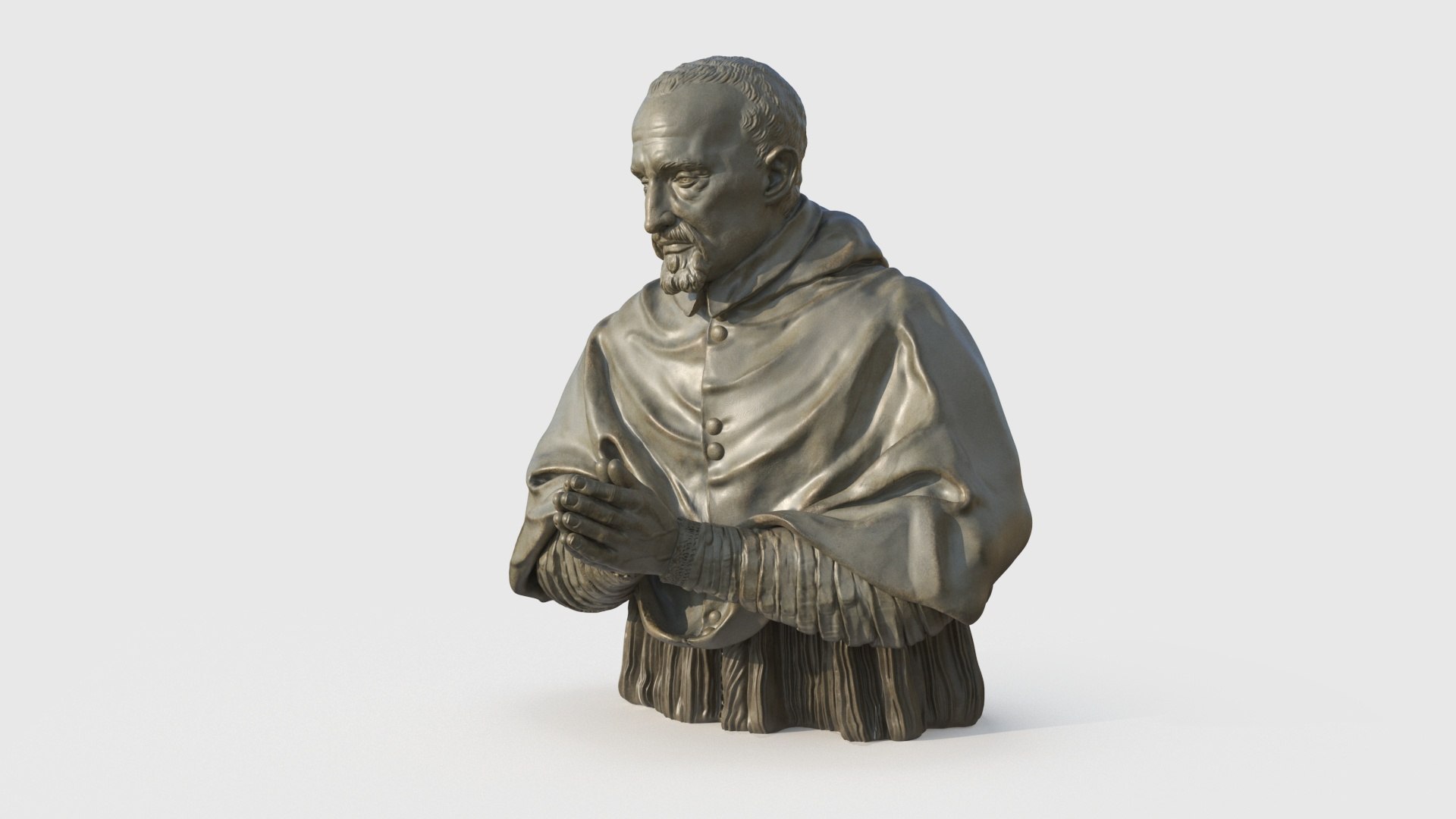 Bust Of Cardinal Roberto Bellarmino 3D Model - TurboSquid 2184065