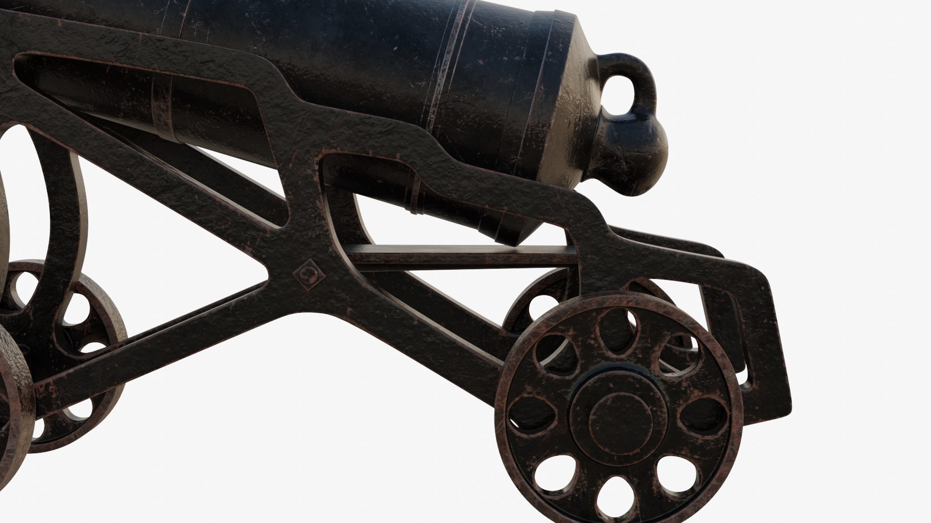 3D 24 Pound Bromefield Cannon - TurboSquid 1566076