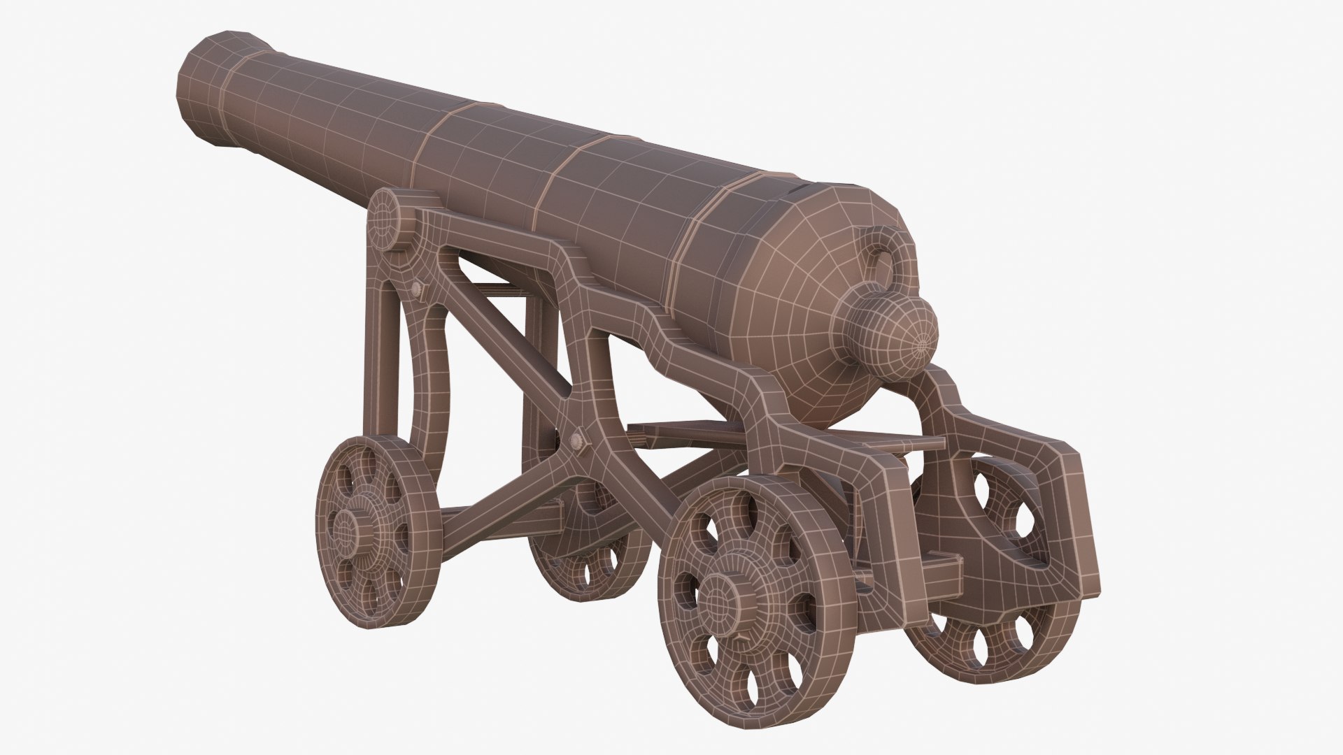 3D 24 Pound Bromefield Cannon - TurboSquid 1566076