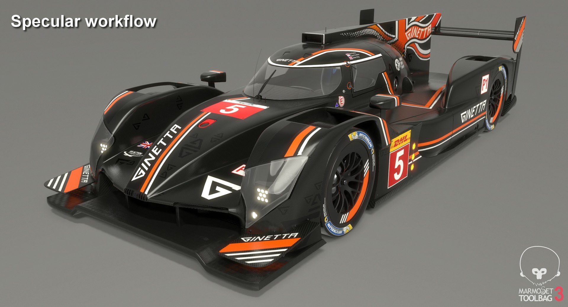 Ginetta g60-lt-p1 wec lmp1 3D model - TurboSquid 1571466