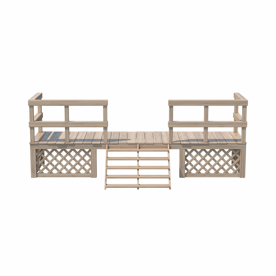 3D Building Deck And Stairs - TurboSquid 2202833