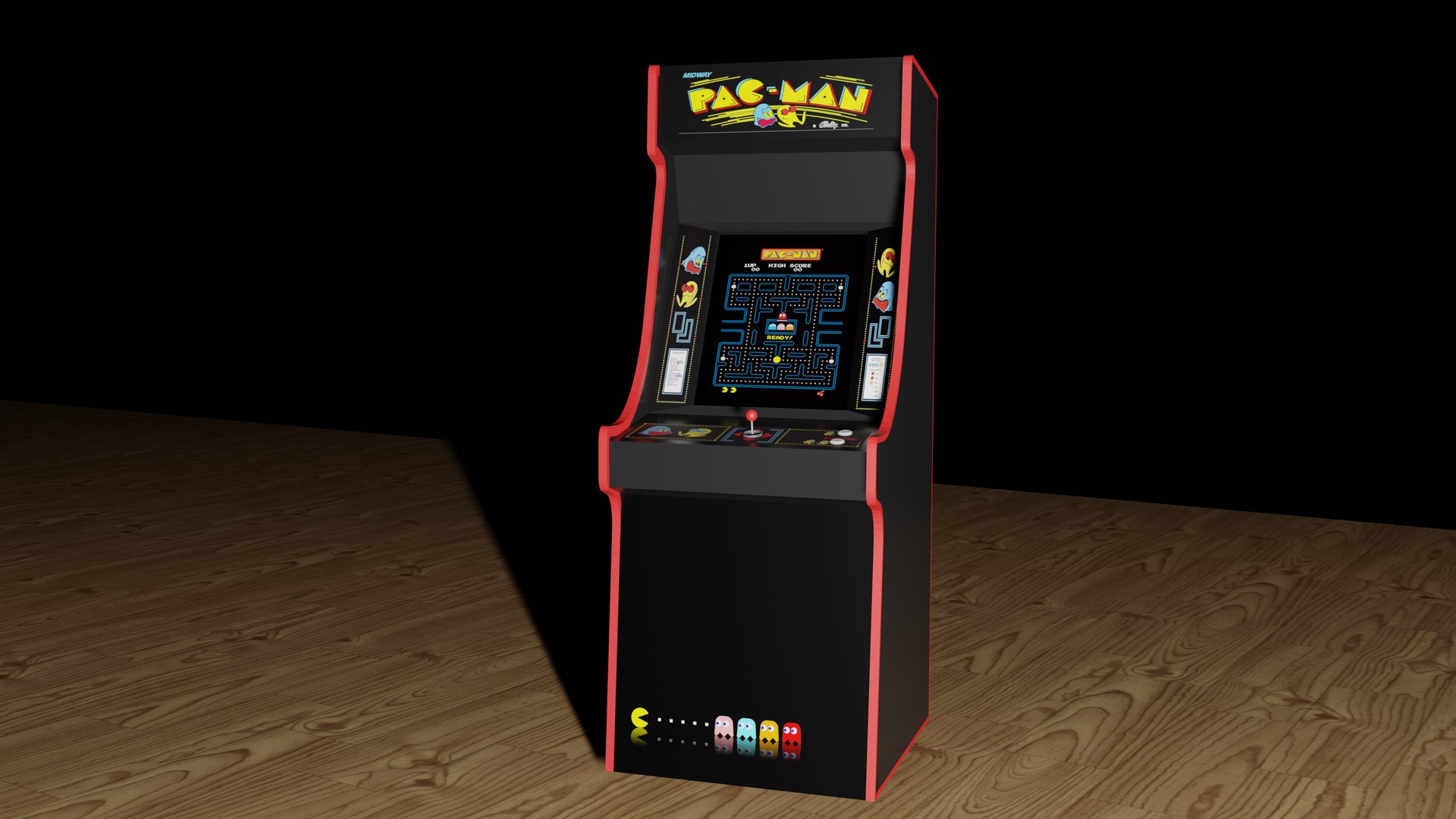 kostenlos Pacman Arcade-Maschine Low Poly 3D-Modell - TurboSquid 1947727