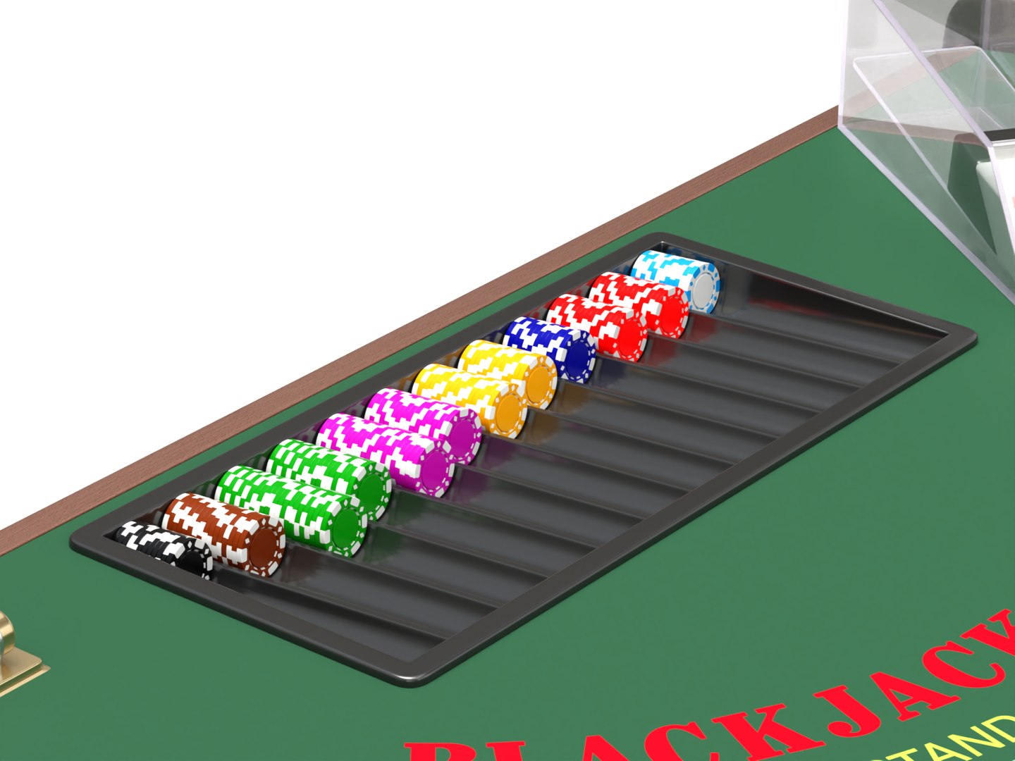 3D Blackjack Table Set - TurboSquid 2278076