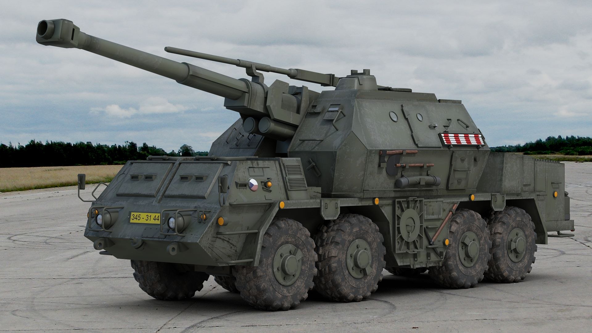 Howitzer Self Propelled Gun 3d 3ds