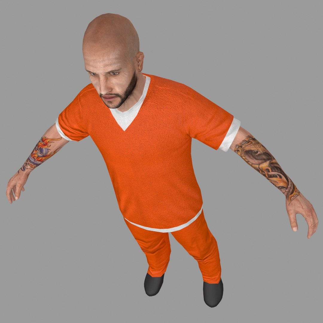 Prisoner Character People Model - TurboSquid 1352545