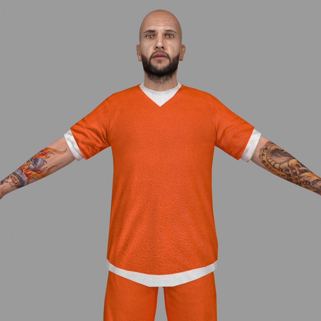 Prisoner Character People Model - TurboSquid 1352545