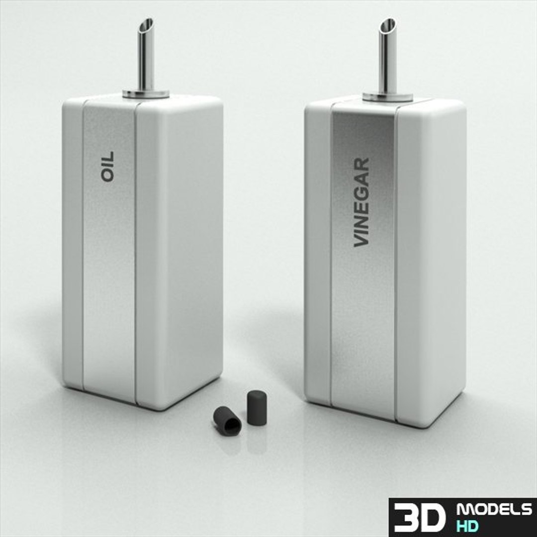 Oil Vinegar Set 3d Model