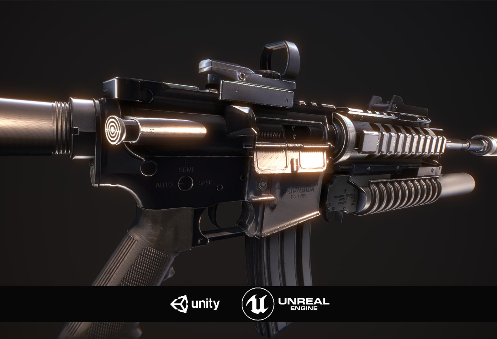 M4a1 unreal unity 3D - TurboSquid 1349952