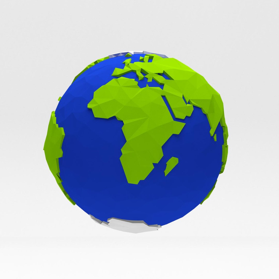 cartoon earth 3d model
