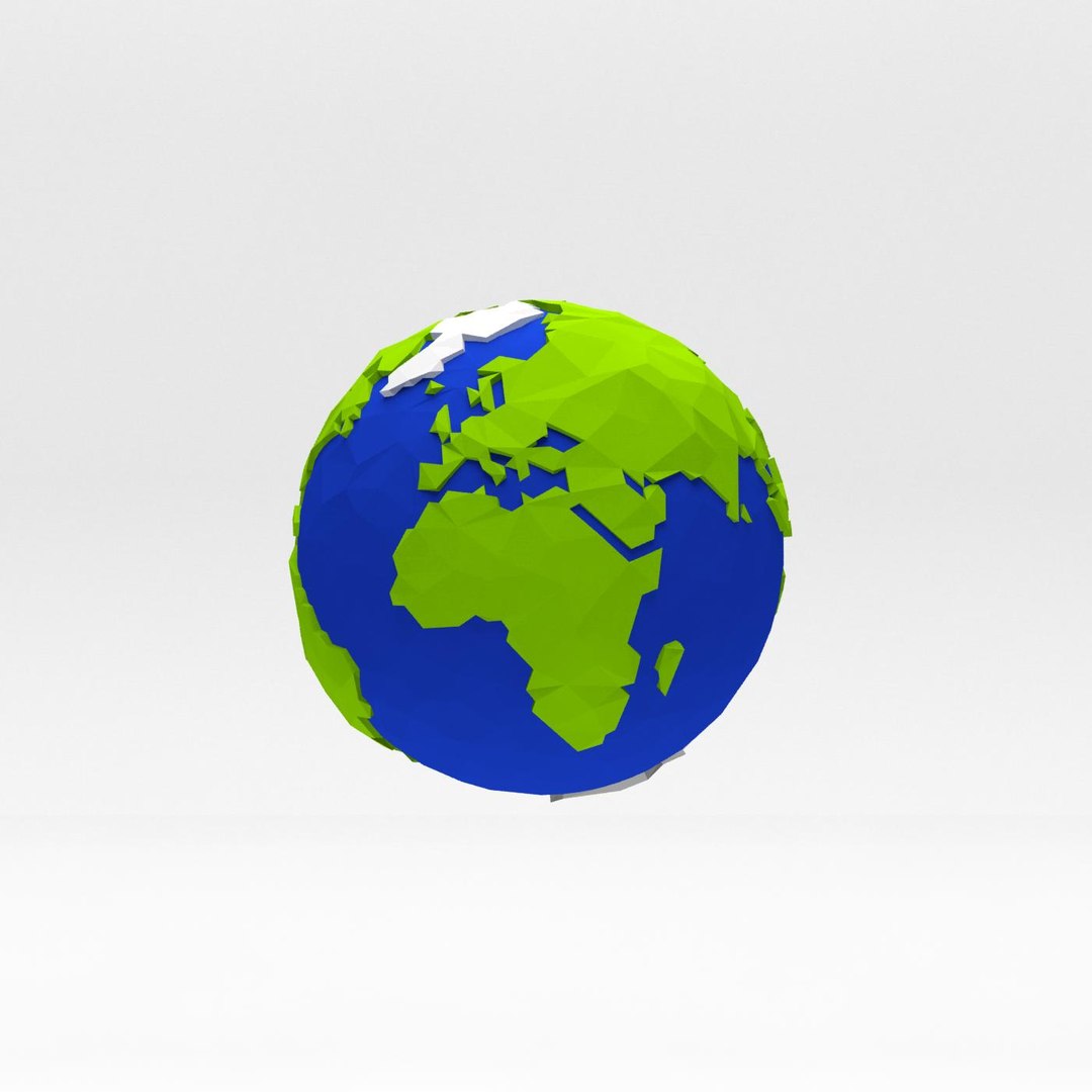 cartoon earth 3d model
