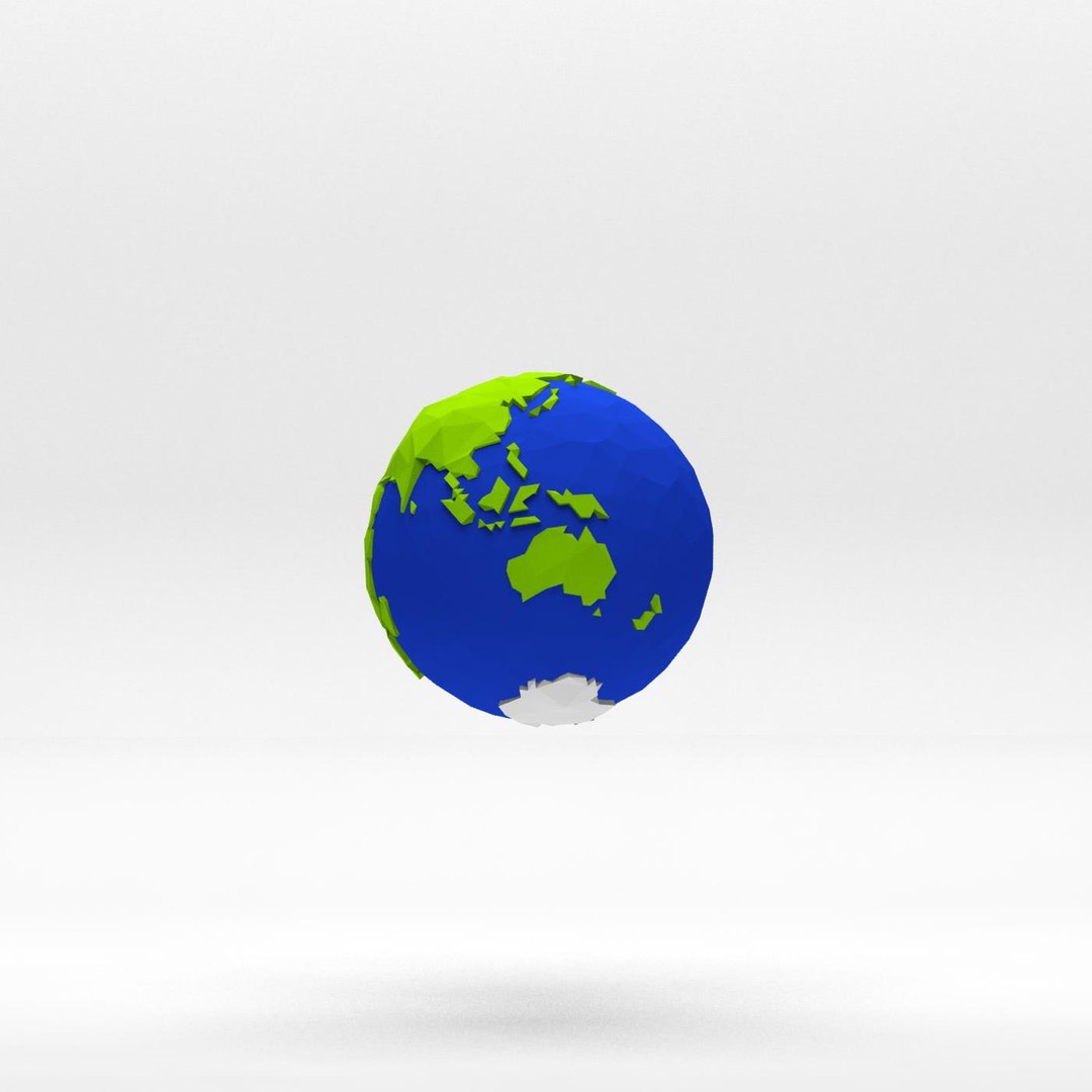 cartoon earth 3d model